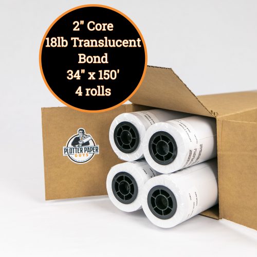18 lb. Inkjet Translucent Bond - 24" X 300' Roll; 2 rolls per package ...