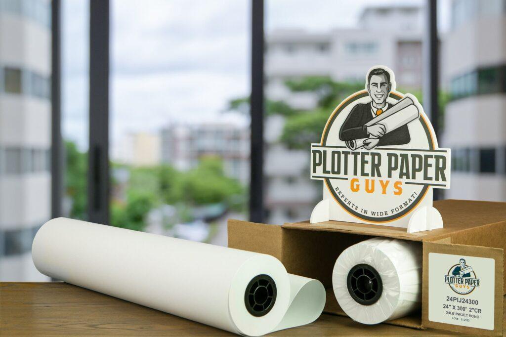 24 lb Inkjet Uncoated Bond Paper - 24" x 300' - Plotter Paper Guys®