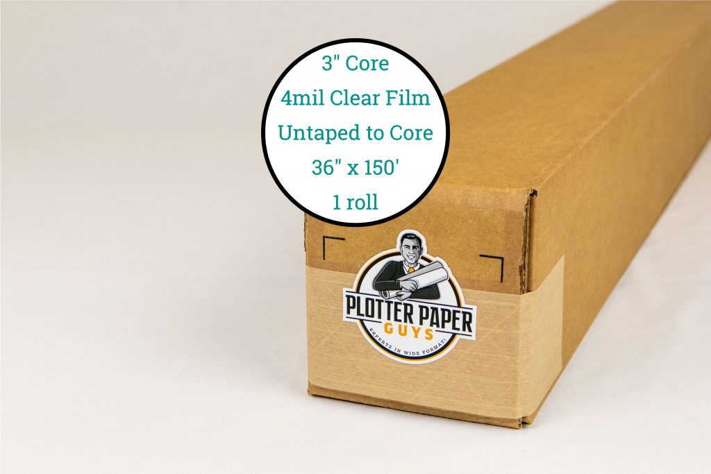 4 mil Clear Xerographic Mylar / Film - 36" X 150' Roll; 1 roll per ...
