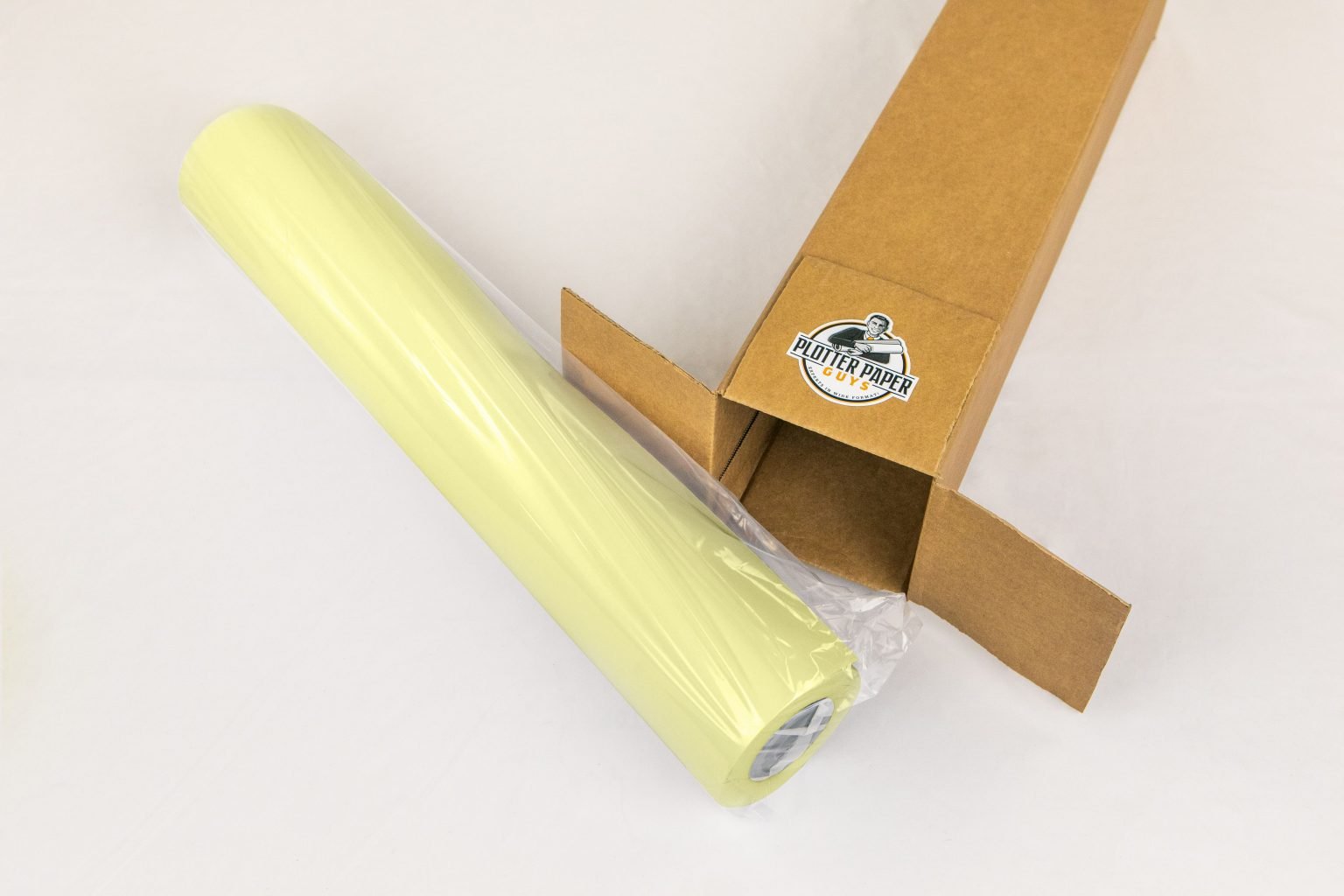 20 lb Inkjet Tinted YELLOW Bond Paper - 36" x 150' - Plotter Paper Guys